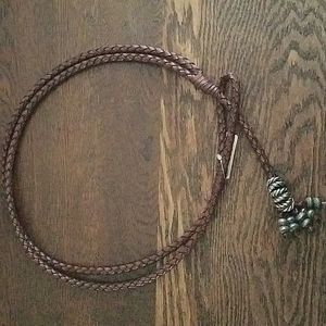 Accessories | Woven Leather Lariat Belt | Poshmark
